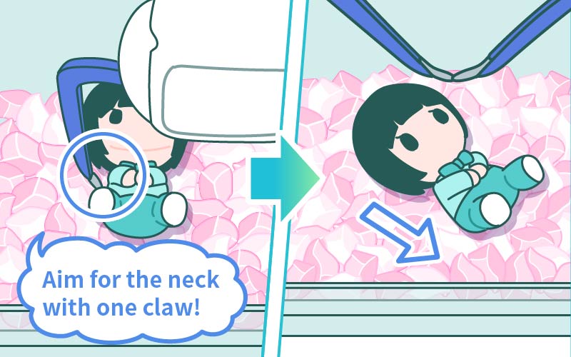 Aim for the neck with one claw!